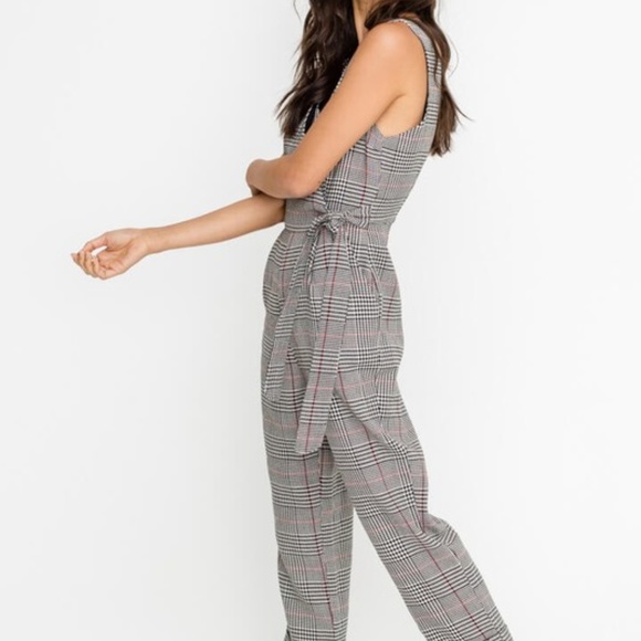 Lush | Pants & Jumpsuits | Nwt Cropped Plaid Wrap Style Jumpsuit | Poshmark